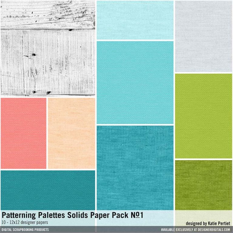 Patterning Palettes Solids Paper Pack 01 - Katie Pertiet Designs