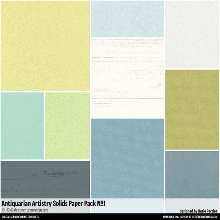 Antiquarian Artistry Solids Paper Pack 01 - Katie Pertiet Designs