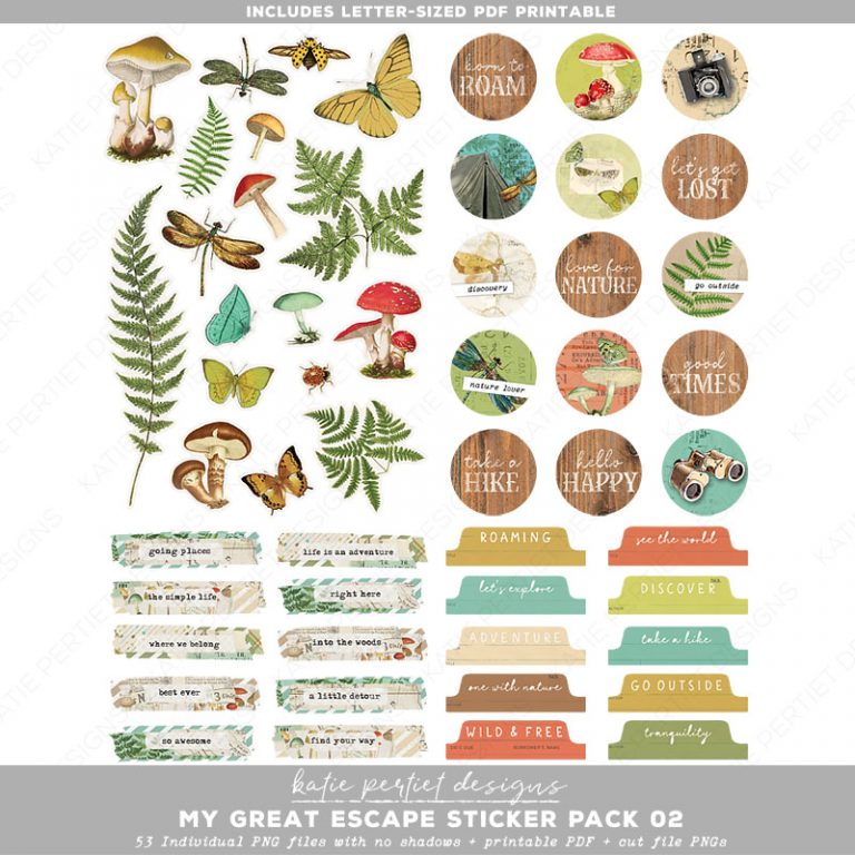 My Great Escape Sticker Pack 02 - Katie Pertiet Designs