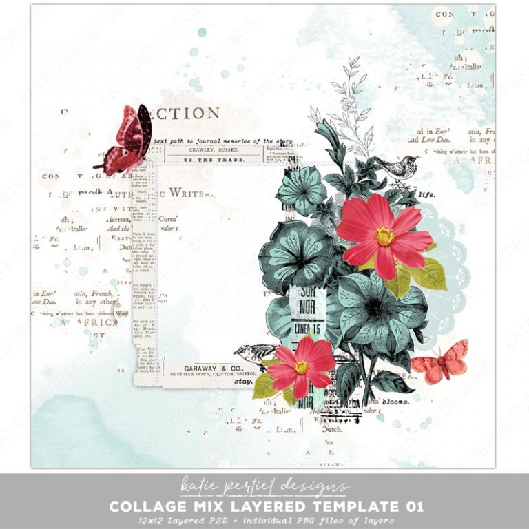 Collage Mix Layered Template 01 - Katie Pertiet Designs