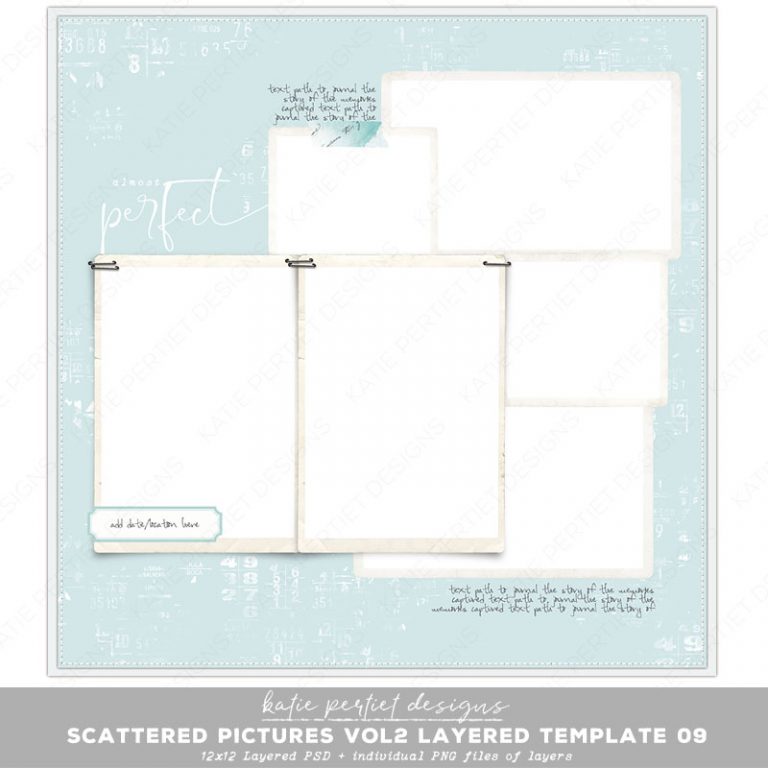 Scattered Pictures Vol. 02 Layered Template 09 - Katie Pertiet Designs