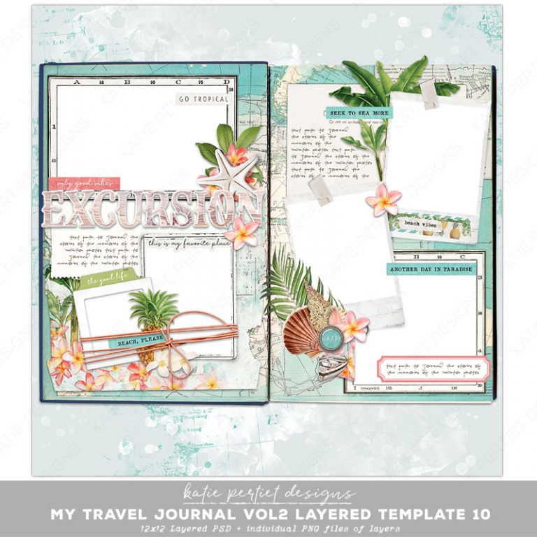 My Travel Journal Vol. 02 Layered Template 10 - Katie Pertiet Designs