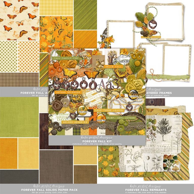 Forever Fall Add-On Paper Pack – Katie Pertiet Designs