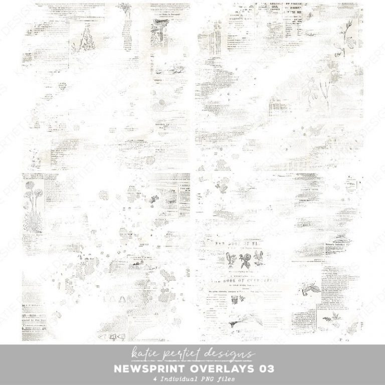 Newsprint Overlays 03 - Katie Pertiet Designs