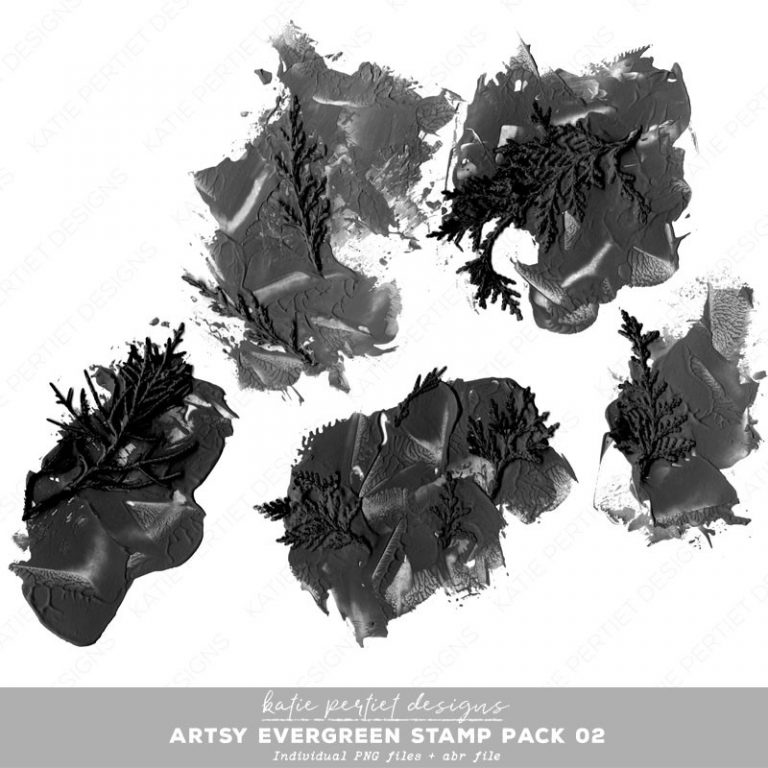 Artsy Evergreen Stamp Pack 02 - Katie Pertiet Designs