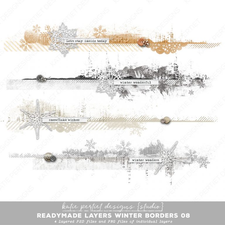 Readymade Layers: Winter Borders 08 - Katie Pertiet Designs