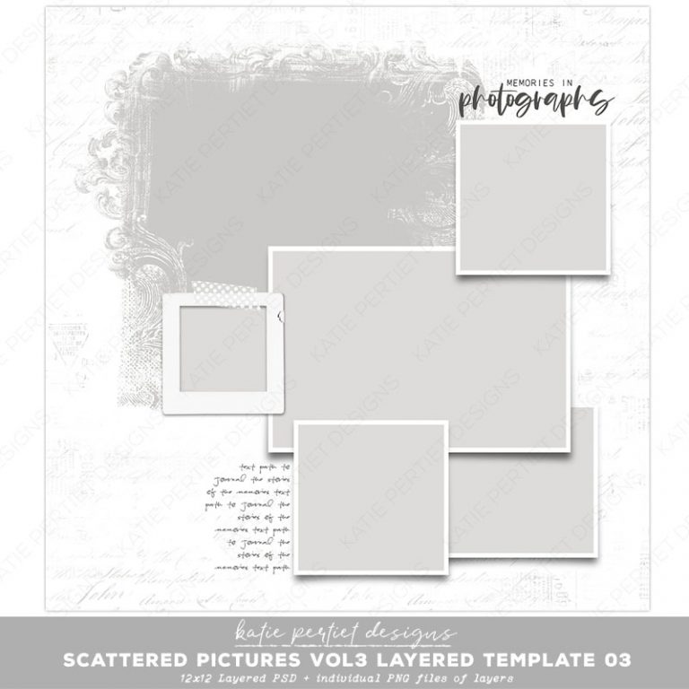 Scattered Pictures Vol. 03 Layered Template 03 - Katie Pertiet Designs