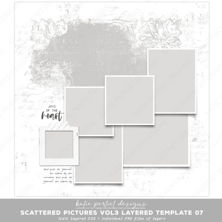 Scattered Pictures Vol. 03 Layered Template 07 - Katie Pertiet Designs