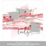 Wrapped Up Pages Layered Template 01 - Katie Pertiet Designs