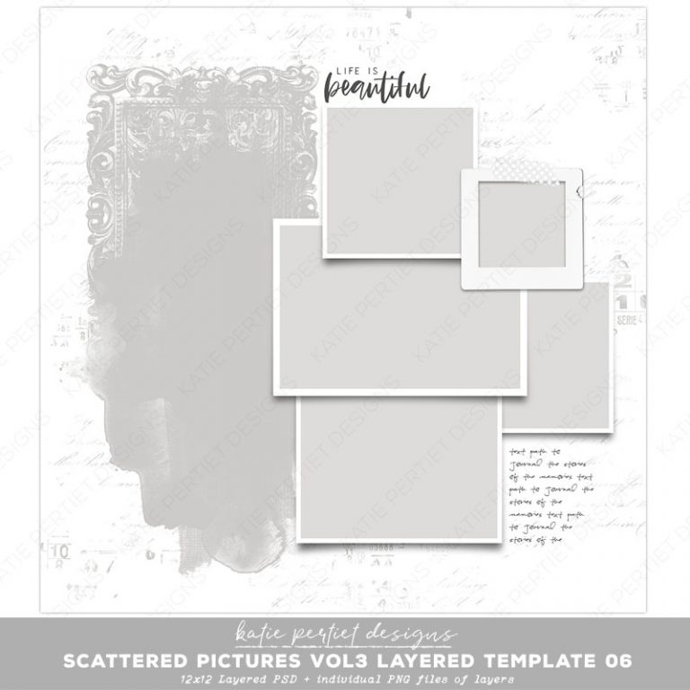 Scattered Pictures Vol. 03 Layered Template 06 - Katie Pertiet Designs