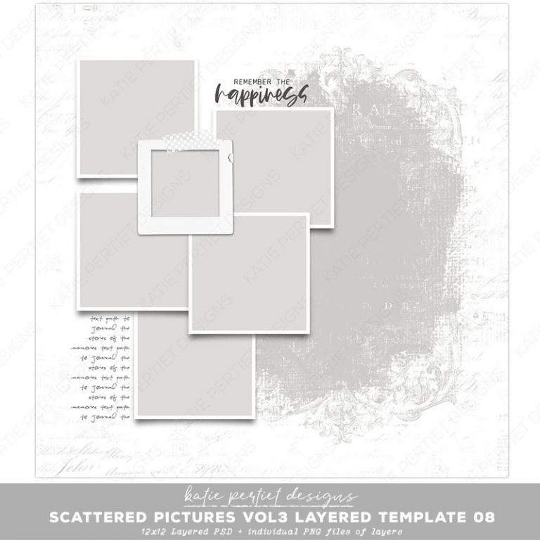 Scattered Pictures Vol. 03 Layered Template 08 - Katie Pertiet Designs