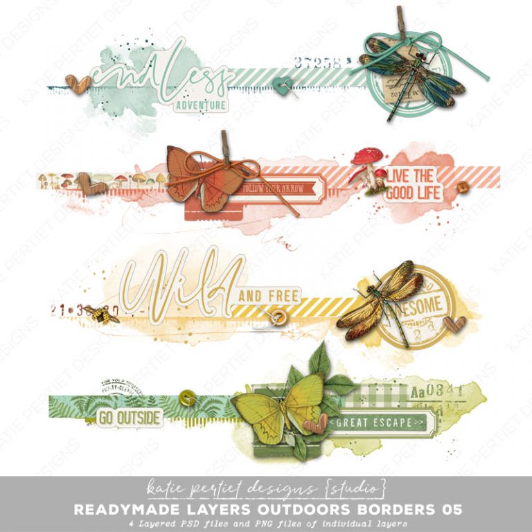 Readymade Layers: Outdoors Borders 05 - Katie Pertiet Designs