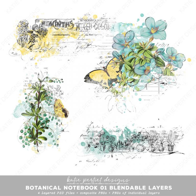 Botanical Notebook 01 Blendable Layers - Katie Pertiet Designs