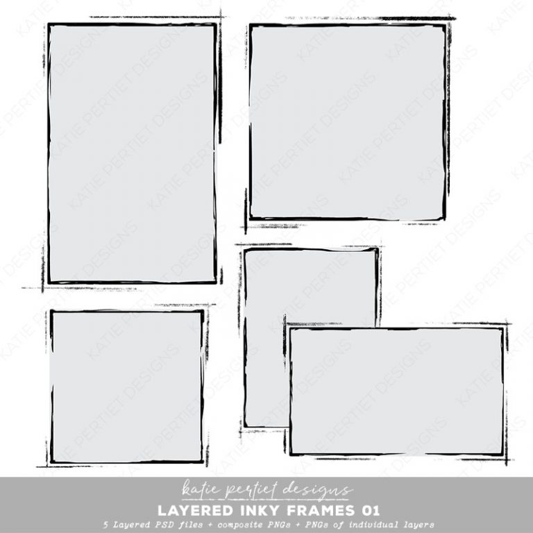 Layered Inky Frames 01 - Katie Pertiet Designs