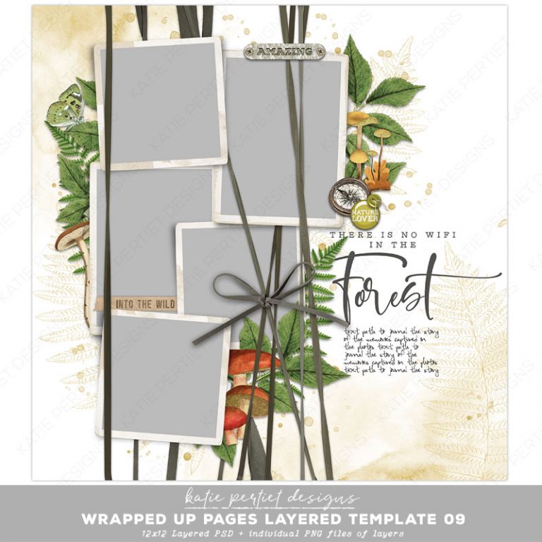 Wrapped Up Pages Layered Template 09 - Katie Pertiet Designs