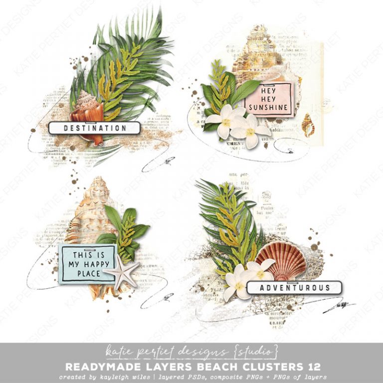 Readymade Layers: Beach Clusters 12 - Katie Pertiet Designs