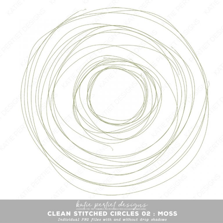 Clean Stitched Circles 02: Moss - Katie Pertiet Designs