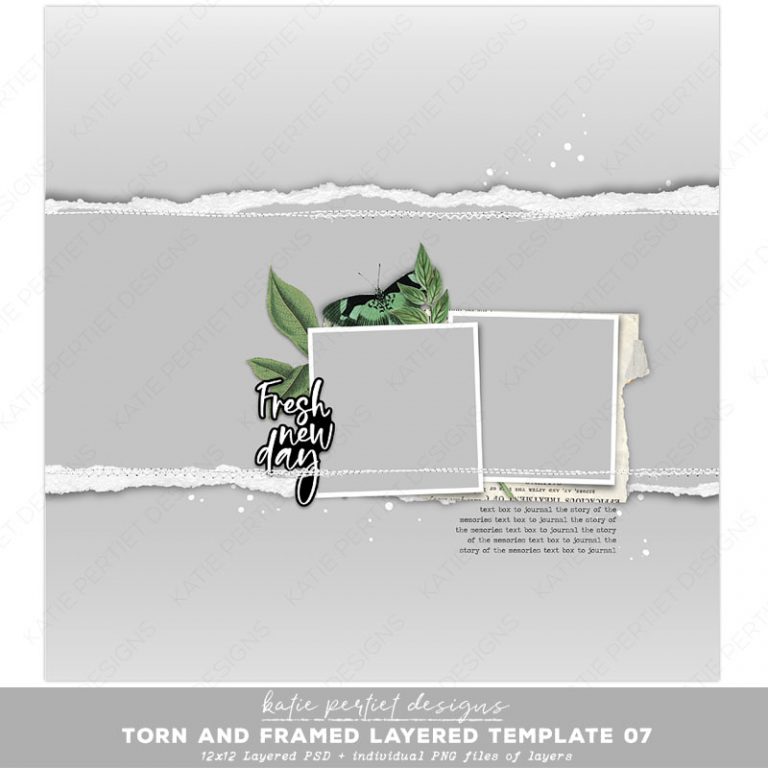Torn and Framed Layered Template 07 - Katie Pertiet Designs