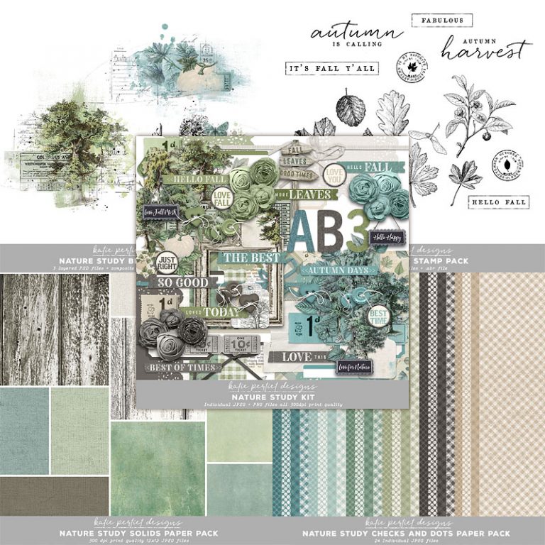 Nature Study Scrapbooking Bundle - Katie Pertiet Designs