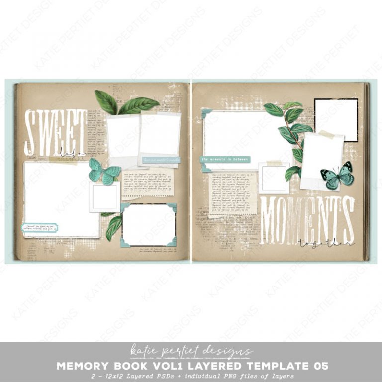 Memory Book Vol. 01 Layered Templates 05 - Katie Pertiet Designs