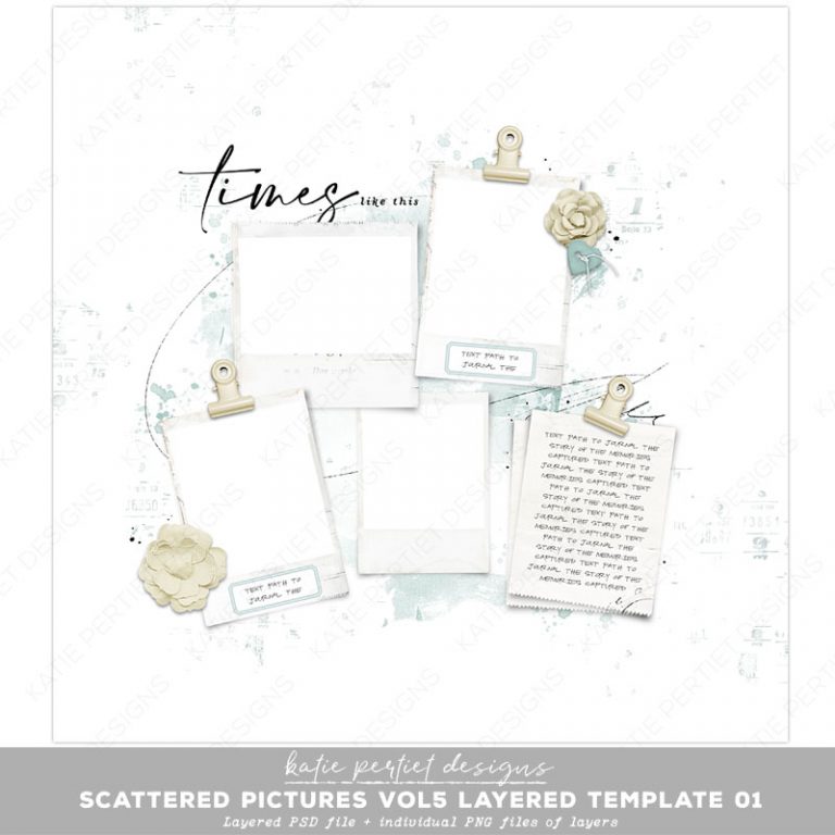 Scattered Pictures Vol. 05 Layered Template 01 - Katie Pertiet Designs