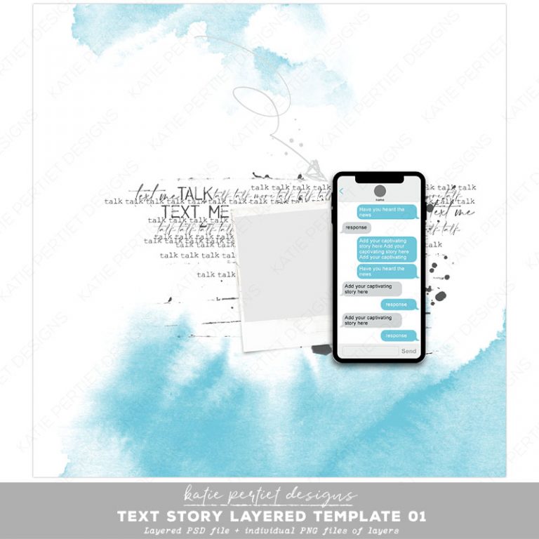 Text Story Layered Template 01 - Katie Pertiet Designs