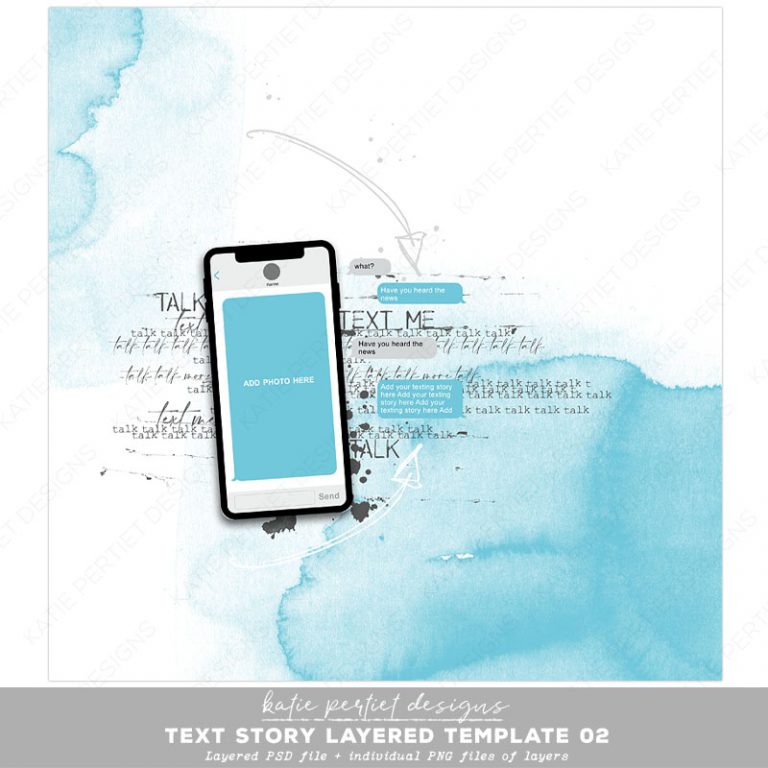 Text Story Layered Template 02 - Katie Pertiet Designs