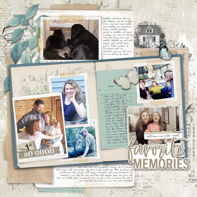 Story Book Pages Layered Template 01 - Katie Pertiet Designs