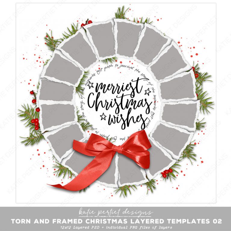 Days of December Recap Layered Template 01 - Katie Pertiet Designs
