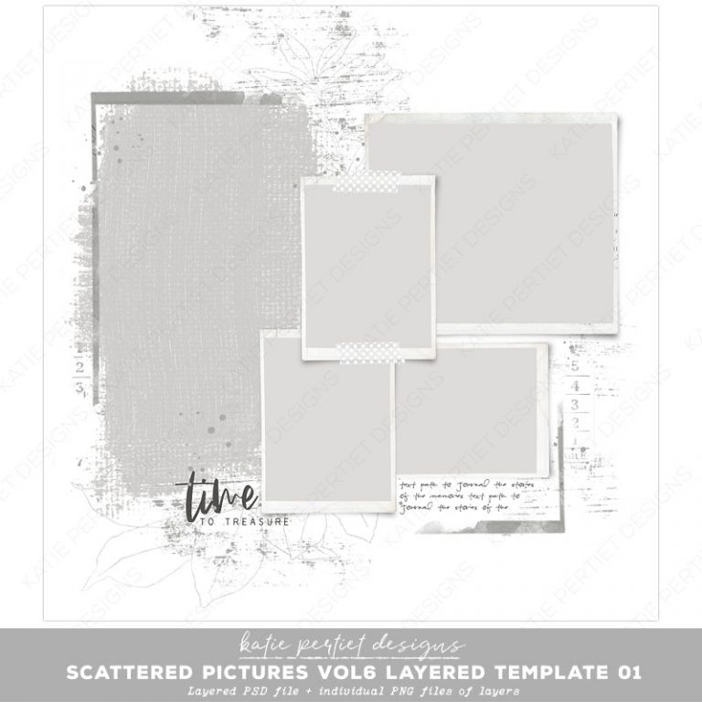 Scattered Pictures Vol. 06 Layered Template 01 - Katie Pertiet Designs