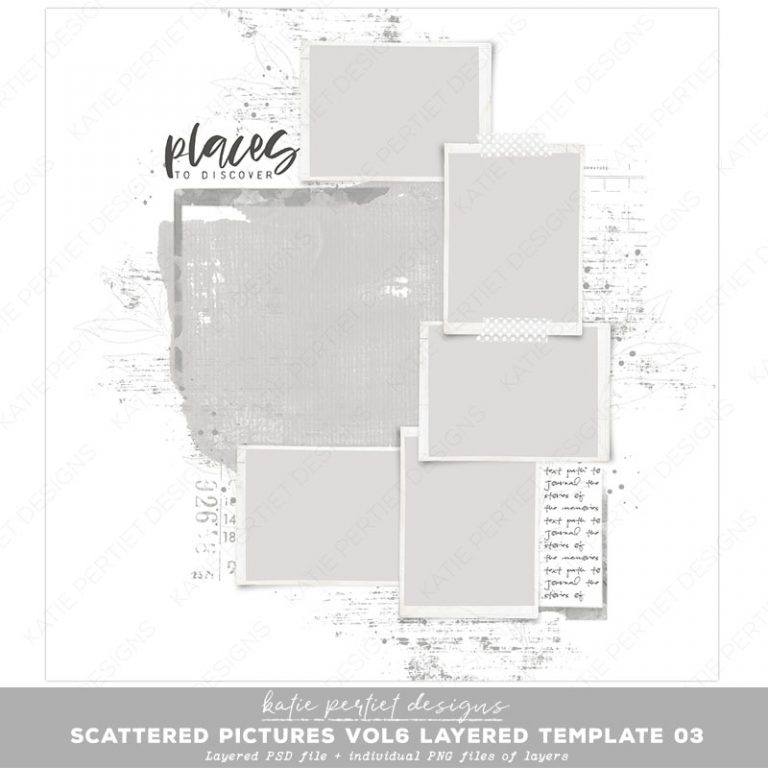 Scattered Pictures Vol. 06 Layered Template 03 - Katie Pertiet Designs