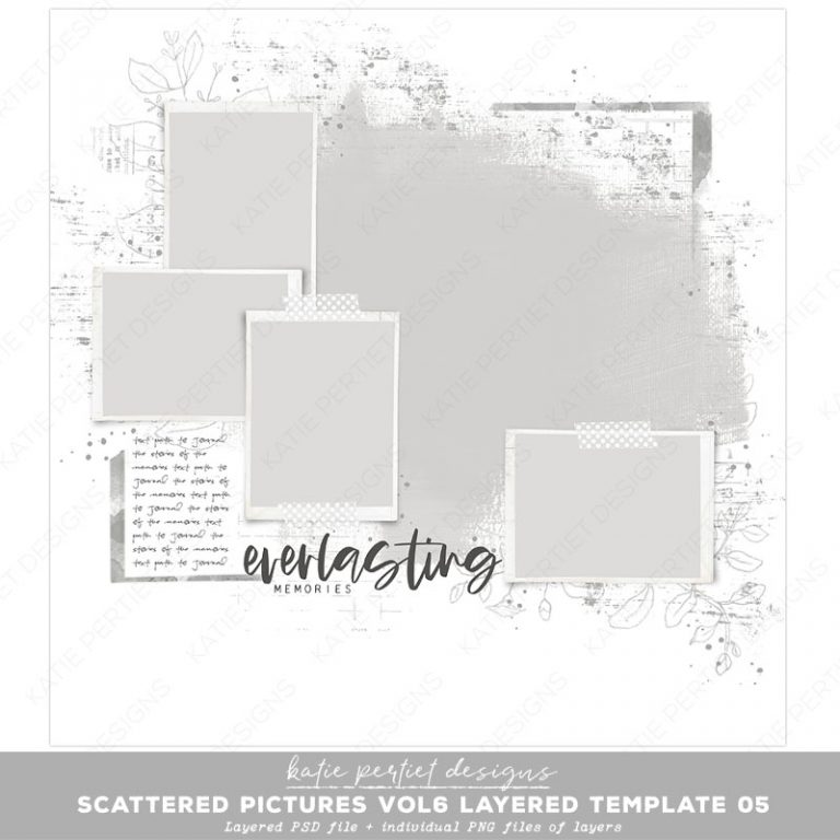 Scattered Pictures Vol. 06 Layered Template 05 - Katie Pertiet Designs