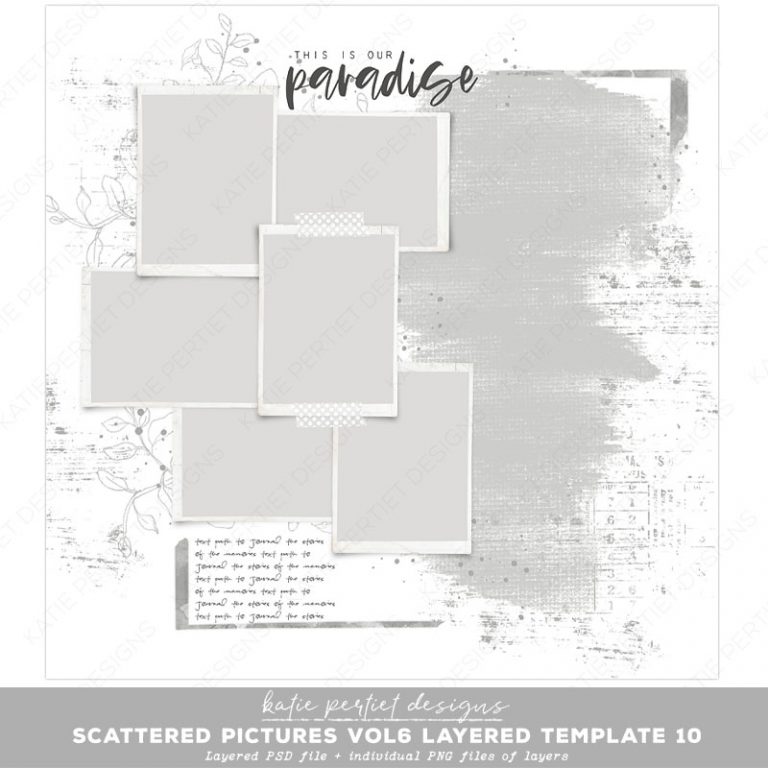 Scattered Pictures Vol.06 Layered Template 10 - Katie Pertiet Designs