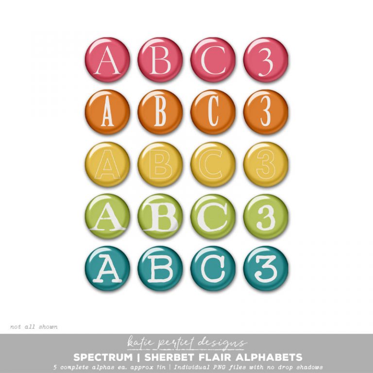 Spectrum | Sherbet Flair Alphas - Katie Pertiet Designs
