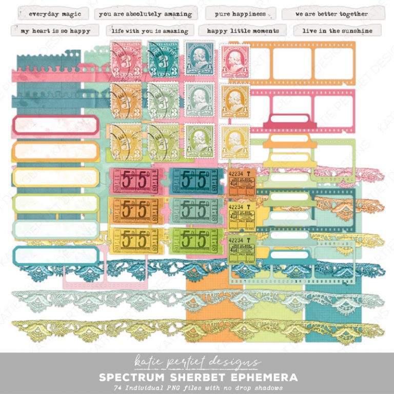 Spectrum | Sherbet Postage Stamps - Katie Pertiet Designs