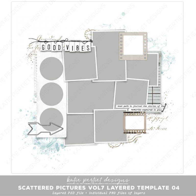 Scattered Pictures Vol. 07 Layered Template 08 - Katie Pertiet Designs