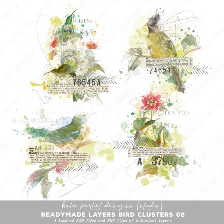 Readymade Layers: Bird Clusters 02 - Katie Pertiet Designs