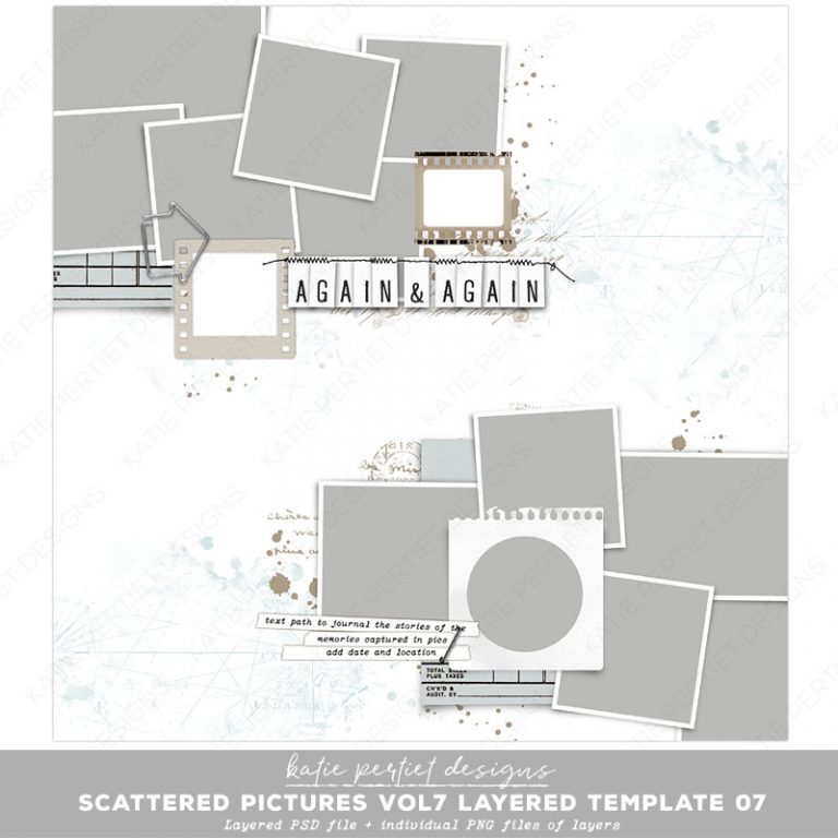 Scattered Pictures Vol. 07 Layered Template 07 - Katie Pertiet Designs
