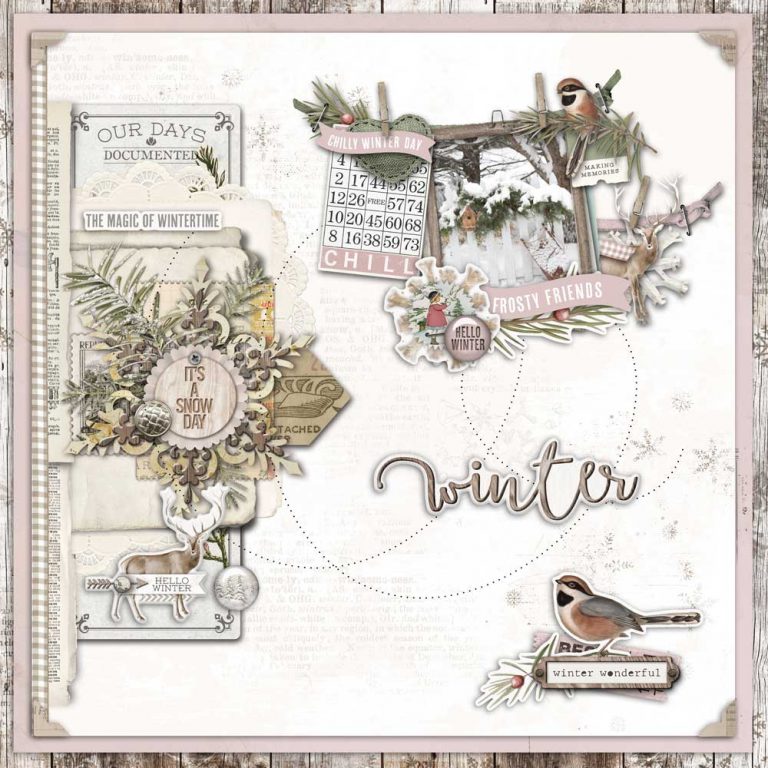 Vintage Winter Woods Bits and Pieces - Katie Pertiet Designs