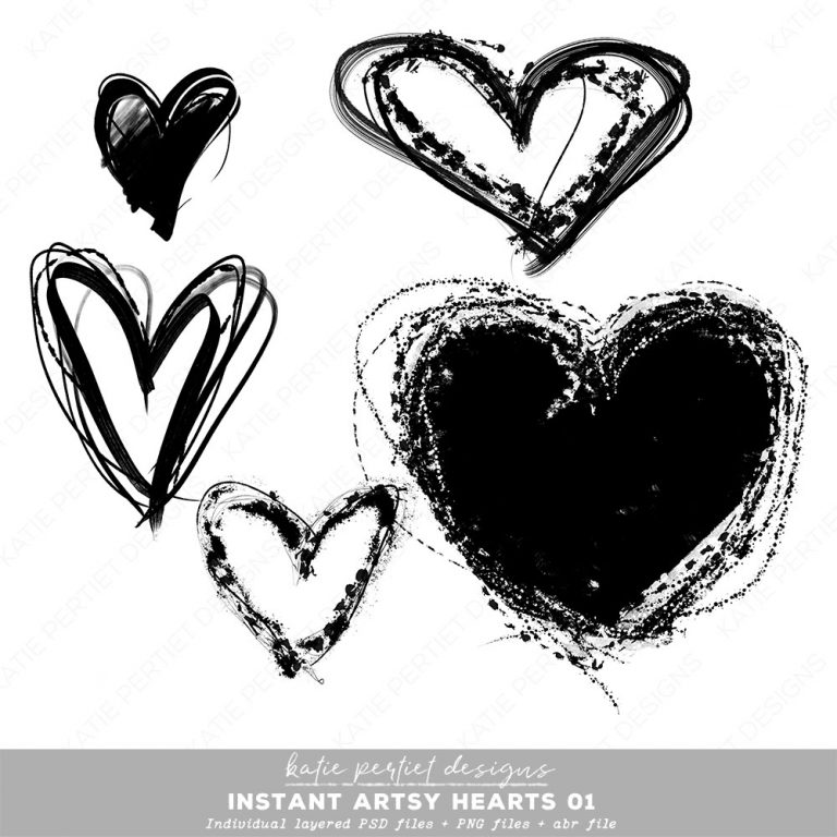Instant Artsy Hearts 01 - Katie Pertiet Designs