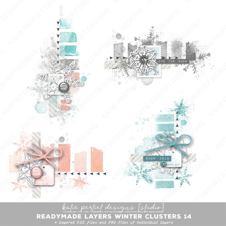 Readymade Layers: Winter Clusters 14 - Katie Pertiet Designs