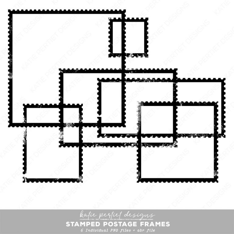 Stamped Postage Frames 01 - Katie Pertiet Designs