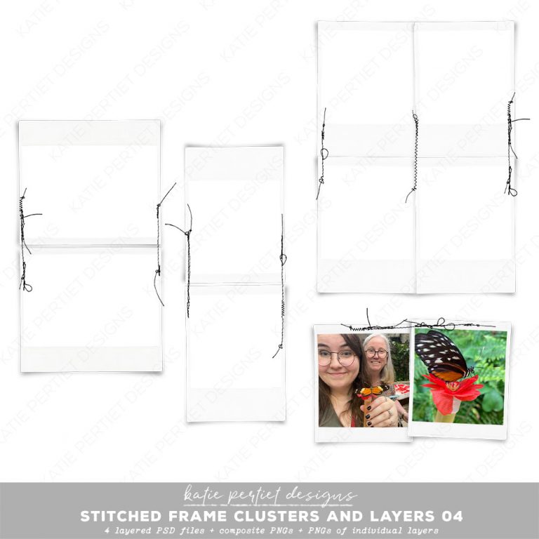 Stitched Frame Clusters and Layers 04 - Katie Pertiet Designs