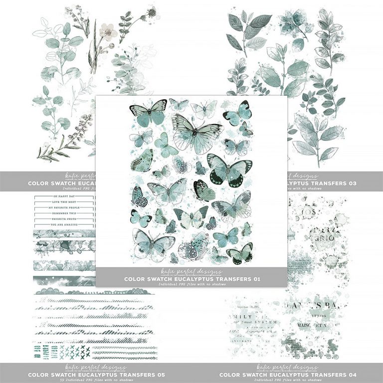Color Swatch Eucalyptus Transfer Bundle - Katie Pertiet Designs