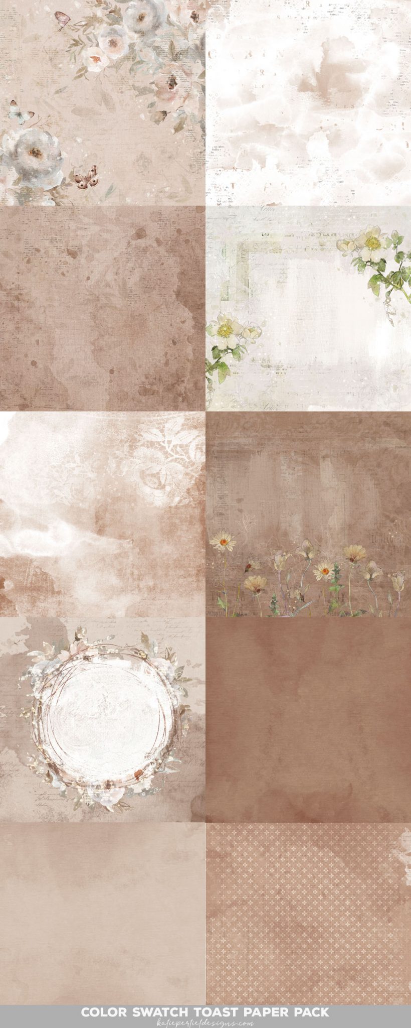 Color Swatch Toast Scrapbooking Bundle - Katie Pertiet Designs