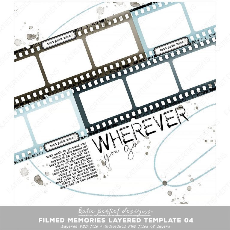Filmed Memories Layered Template 04 - Katie Pertiet Designs