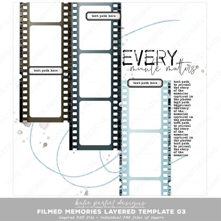 Filmed Memories Layered Template 04 - Katie Pertiet Designs
