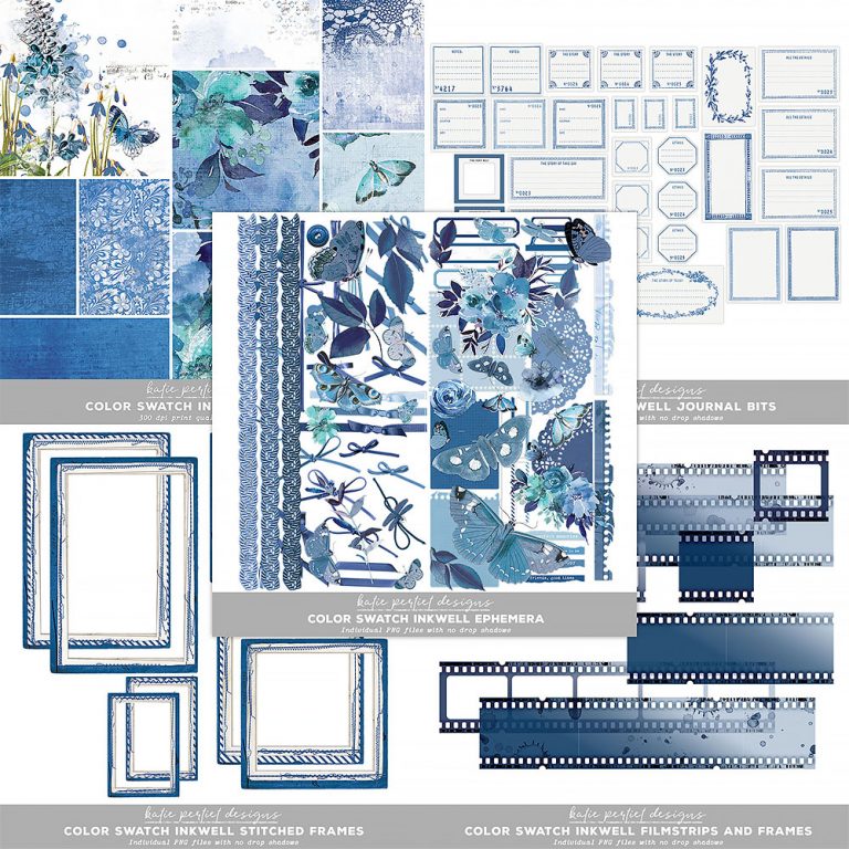 Color Swatch Inkwell Scrapbooking Bundle - Katie Pertiet Designs