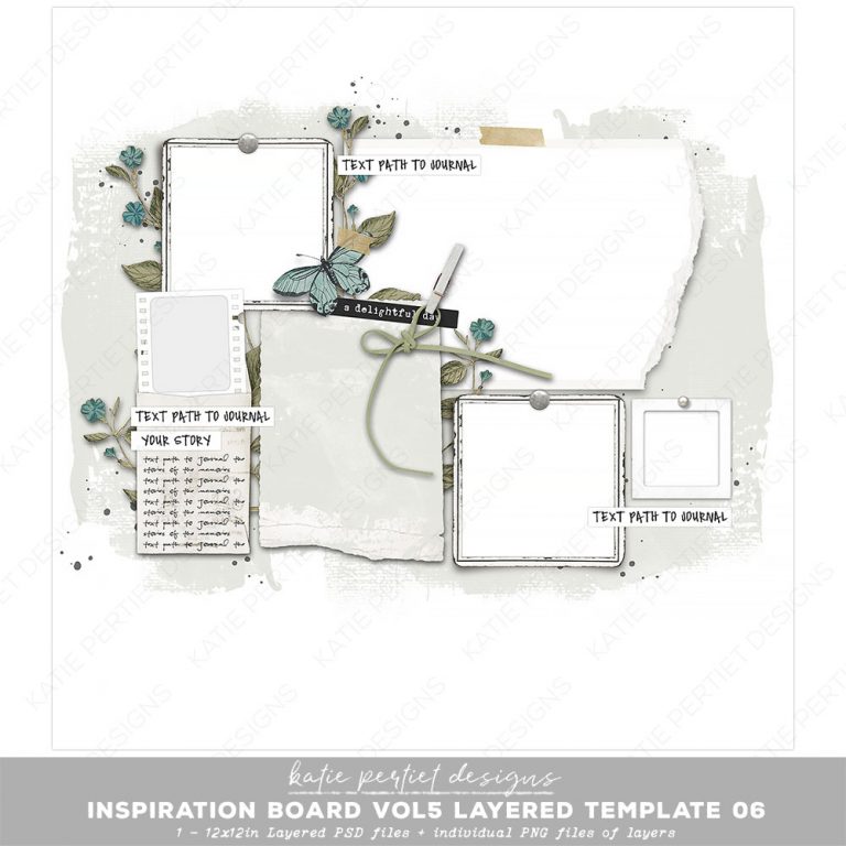 Inspiration Board Vol. 05 Layered Template 06 - Katie Pertiet Designs