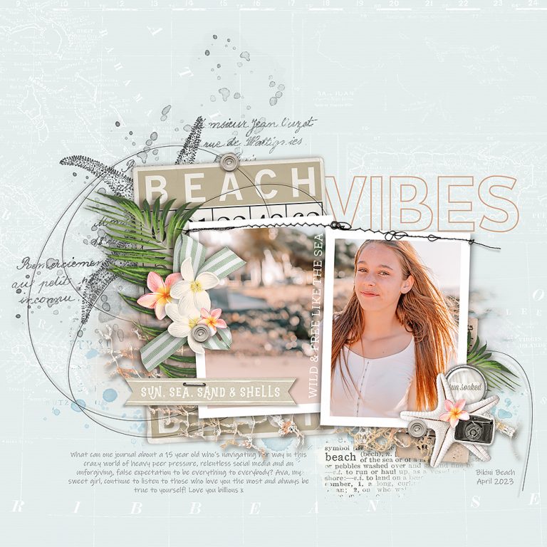 Curated Team Favorites Beach Scrapbooking Kit - Katie Pertiet Designs